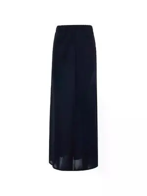 Max Mara Sospiro Logo-embroidered Elasticated Maxi Skirt