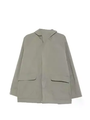 JIL SANDER High-neck Drawstring-waist Coat - Grey