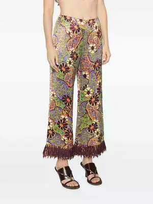 ALEMAIS Joanna Floral Print Trousers - Purple
