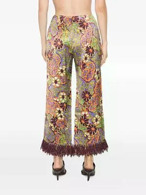 ALEMAIS Joanna Floral Print Trousers - Purple