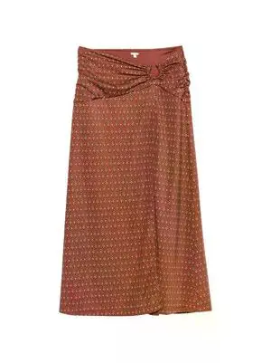 Johanna Ortiz Under The Sun Paisley-print Skirt - Brown