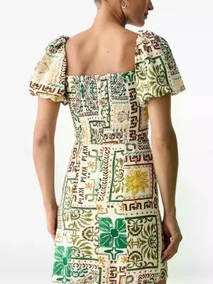 MORGAN Rbadi.f Paisley-print Puff-sleeve Mini Dress