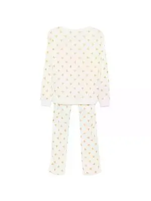 Petit Bateau Heart-print Pajamas - Neutrals
