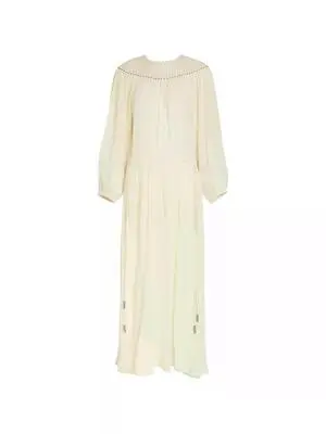 Isabel Marant Étoile Midi Guipure Lace-trim Dress - White