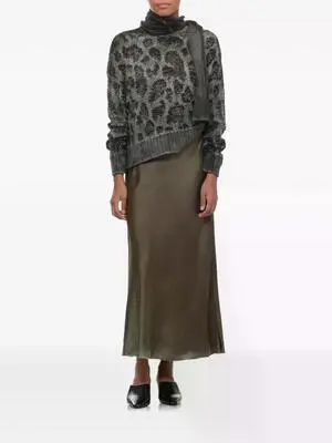 Avant Toi Leopard-print Knit Sweater - Green