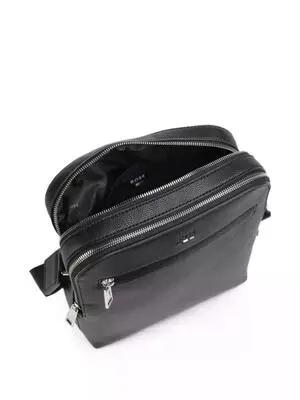 BOSS Logo-detail Leather Messenger Bag