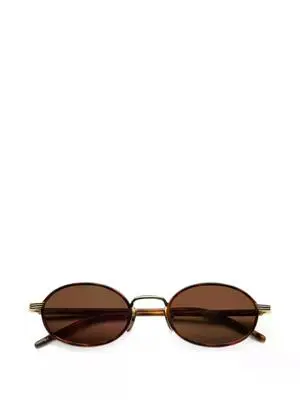 Chimi Lea Oval-frame Sunglasses - Brown