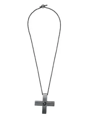 PARTS OF FOUR Plus Diamond-encrusted Necklace - Black