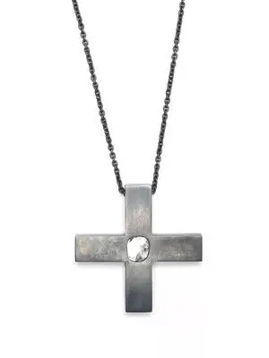 PARTS OF FOUR Diamond-encrusted Cross Pendant Necklace