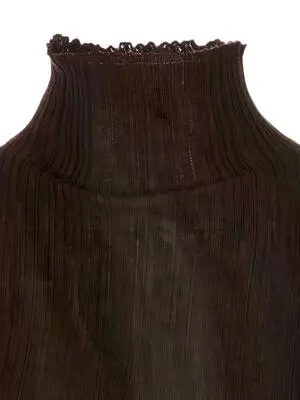 Agnona Ribbed-knit Scalloped-edge Sweater