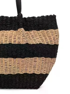 PEDRO DEL HIERRO Striped Woven Beach Bag