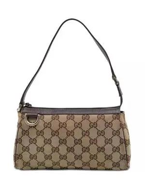 Gucci 2000-2015 Gg Canvas Abbey D Ring Pochette Handbag - Neutrals