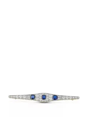 LB EXCLUSIVE Sapphire And Diamond Brooch - Gold