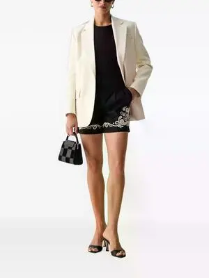 MORGAN Embroidered Pleated Shorts