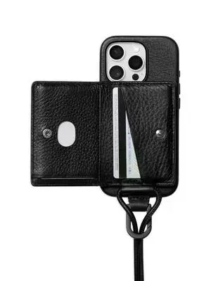 OBJCTS.IO Pebbled-leather Iphone Case - Black