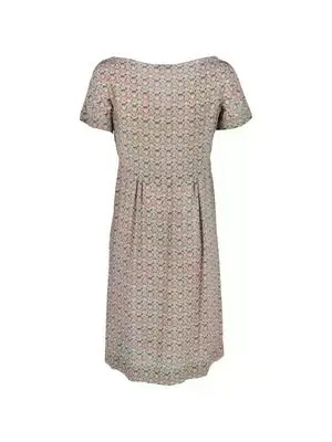 Moschino Geometric Print Twist Detail Mini Dress