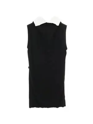 LOUIS VUITTON 2010s Sleeveless Collared Mini Dress - Black