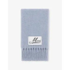 Marni Logo-patch Alpaca-blend Scarf