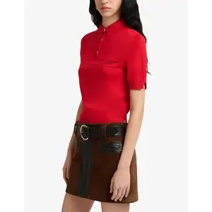 Marni Pointelle-stitching Cotton And Silk Polo Shirt - 00r63