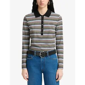 Marni Striped Cotton-knit Polo Shirt
