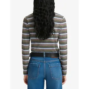 Marni Striped Cotton-knit Polo Shirt
