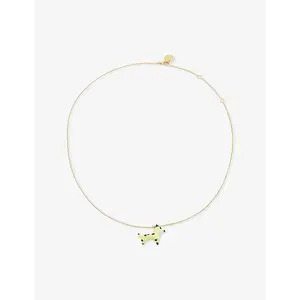 Marni Enamelled Dog Charm Brass Necklace - 00c16