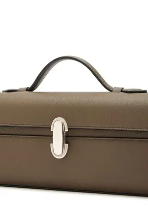 Savette Slim Symmetry Grained Leather Pochette