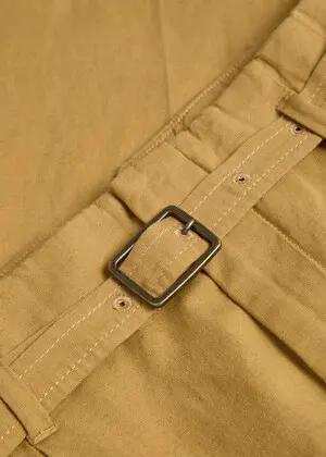 Polo Ralph Lauren Belted Cotton And Linen-blend Trousers