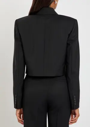 Givenchy Wool And Mohair-blend Cropped Blazer