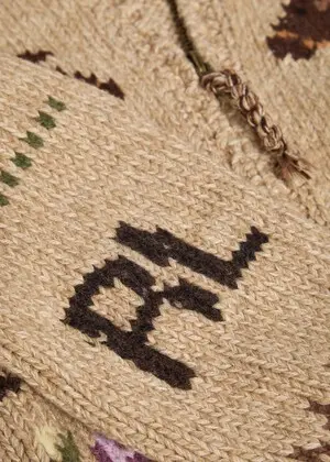 Polo Ralph Lauren Intarsia Cotton-blend Cardigan - Beige