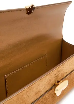 Savette Slim Symmetry Suede Pochette