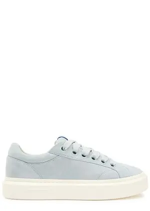 CLEENS Ace Panelled Leather And Suede Sneakers - Blue