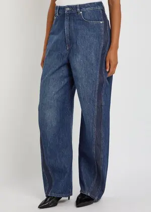 Givenchy Panelled Barrel-leg Jeans