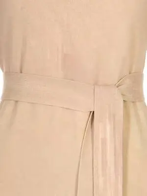 Fabiana Filippi Belted Fine Knit Long Sleeve Maxi Dress