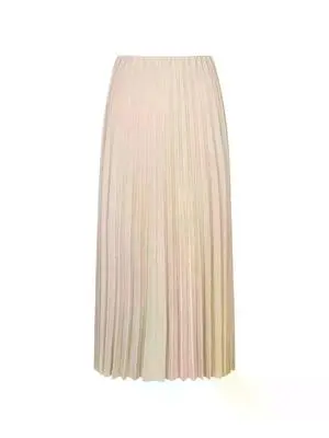 Agnona Pleated Knitted Midi Skirt
