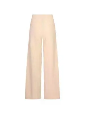 Agnona Cable-knit Wide-leg Trousers
