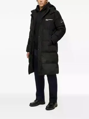 Karl Lagerfeld Long Padded Hooded Coat