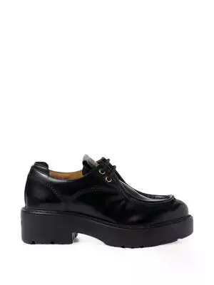 Miu Miu Logo-detail Platform Derby Shoes - Black
