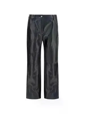 Magda Butrym Straight-leg Leather Trousers - Black