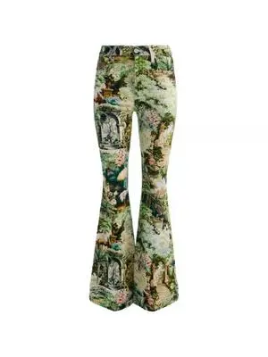 Alice + Olivia Beautiful Printed Flared Trousers