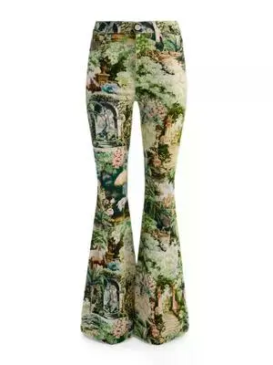 Alice + Olivia Beautiful Printed Flared Trousers