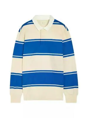 Gant Horizontal-stripe Long-sleeve Polo Shirt - Neutrals