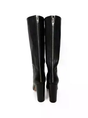 Celine Square-toe Riding Boots - Black