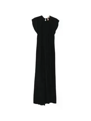 N°21 Open-back Ruffled Dress - Black