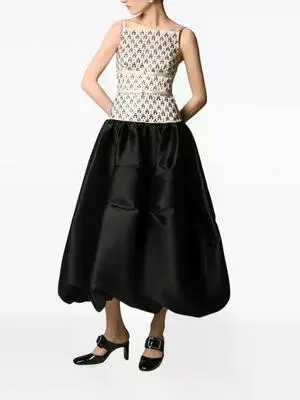 NAFSIKA SKOURTI Astra Bloom Crystal-embellished Midi Dress