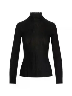 Agnona Ribbed-knit High-neck Sweater