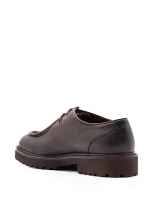 DOUCAL'S Textured Box-stitched Oxford Shoes