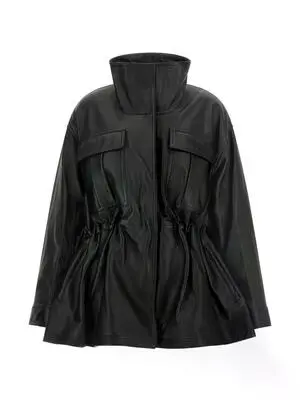 RÓHE Sculptural-waist Leather Jacket