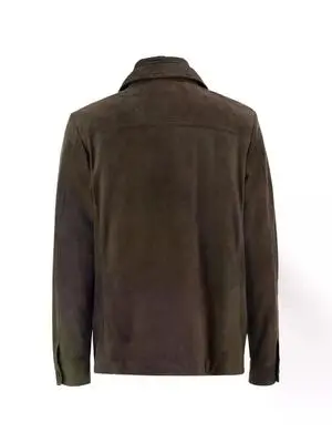 MOORER Torquato-tz Suede Layered-detail Jacket