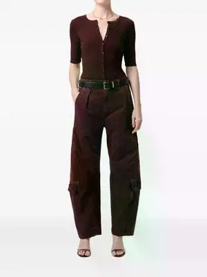 Citizens Of Humanity Flight Pleated Barrel-leg Cargo Pants - Red
